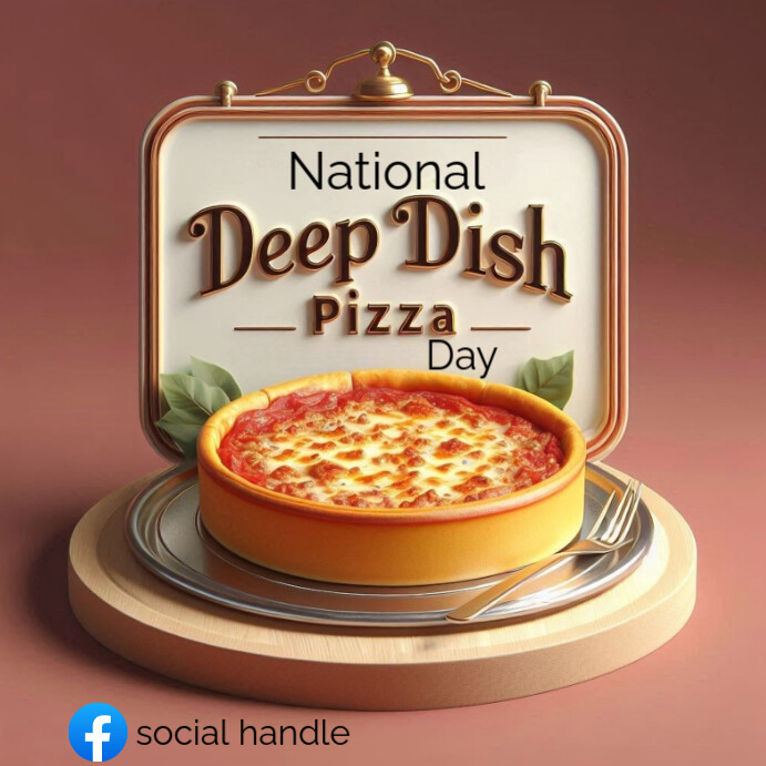 Copy of White Illustrative National Deep Dish Day Instagram Post ...