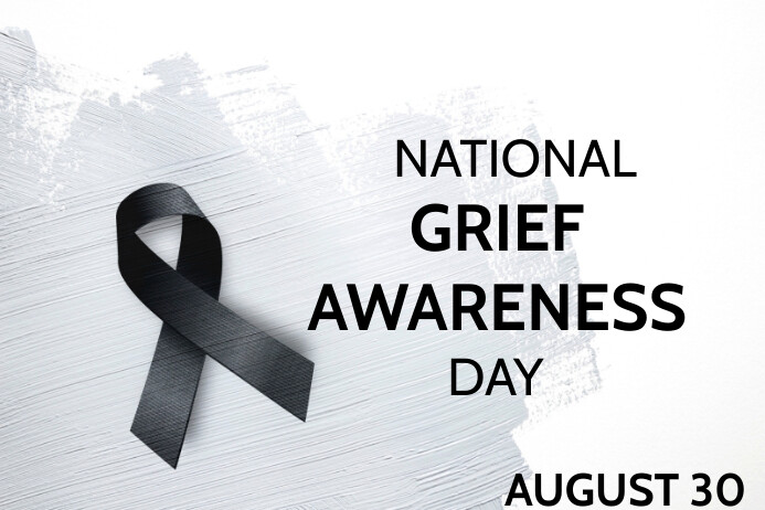 White Illustrative National Grief Awareness D Template | PosterMyWall