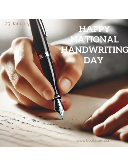 White Illustrative National Handwriting Day Flyer (us Letter) Template ...