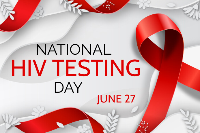 White Illustrative National HIV Testing Day templaat | PosterMyWall