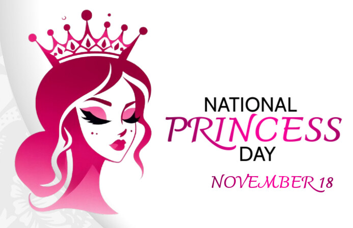 White Illustrative National Princess Day Tabloid Template | PosterMyWall