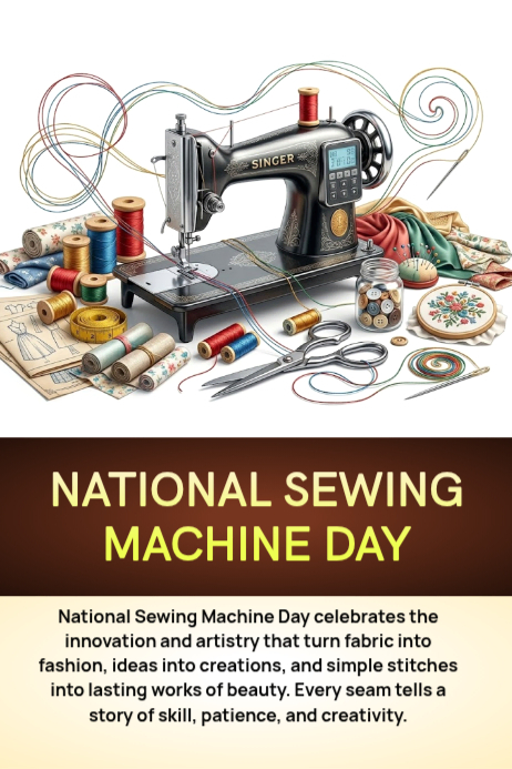National Sewing Machine Day Template | PosterMyWall
