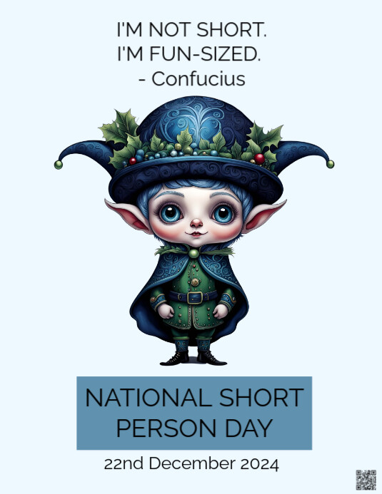 White Illustrative National Short Person Day Flyer (us Letter) Template ...