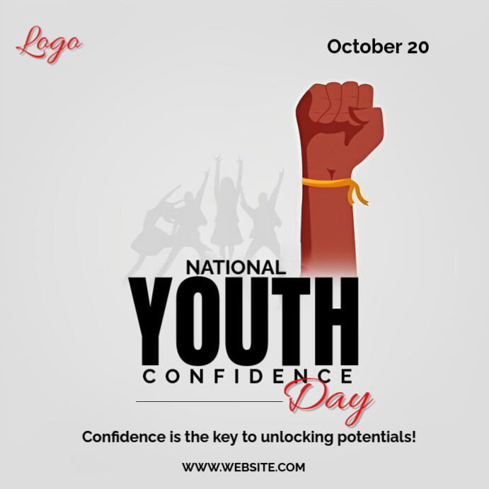 White Illustrative National Youth Confidence Day Instagram Post ...