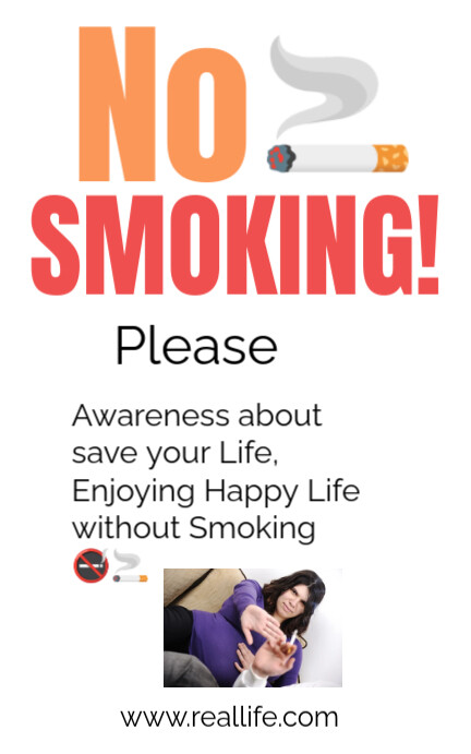 White Illustrative No Smoking Save Your Money And Life Kindle/book ...
