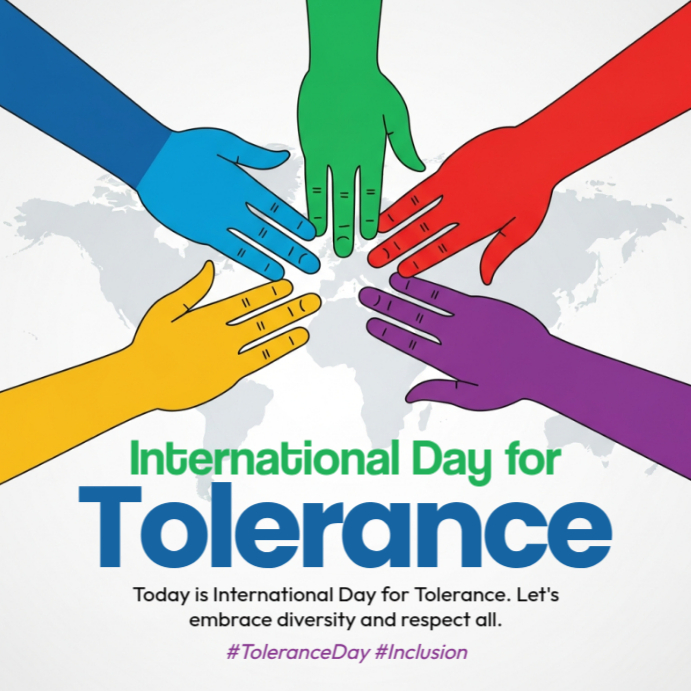 Plantilla de White Illustrative Nternational Day For Tolerance ...