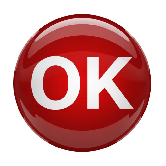 White Illustrative Red Glossy Ok Button Icon – 3d Approval Symbol For ...