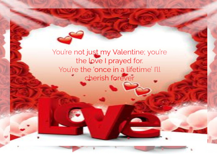 White Illustrative Red Heartfelt Valentine’s Day Greeting Card Color ...