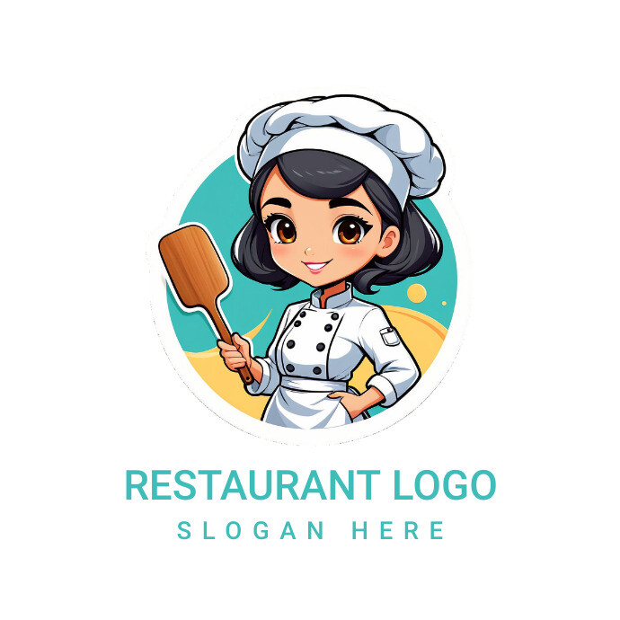 Copy of White Illustrative Restaurant Logo Logo | PosterMyWall