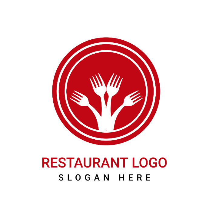 White Illustrative Restaurant Logo Logo Templat | PosterMyWall