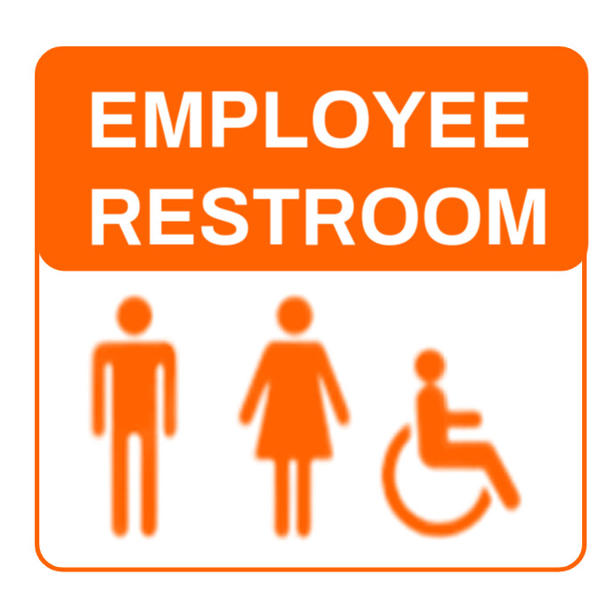 Copy of White Illustrative Restroom Sign Post Direction Design ...