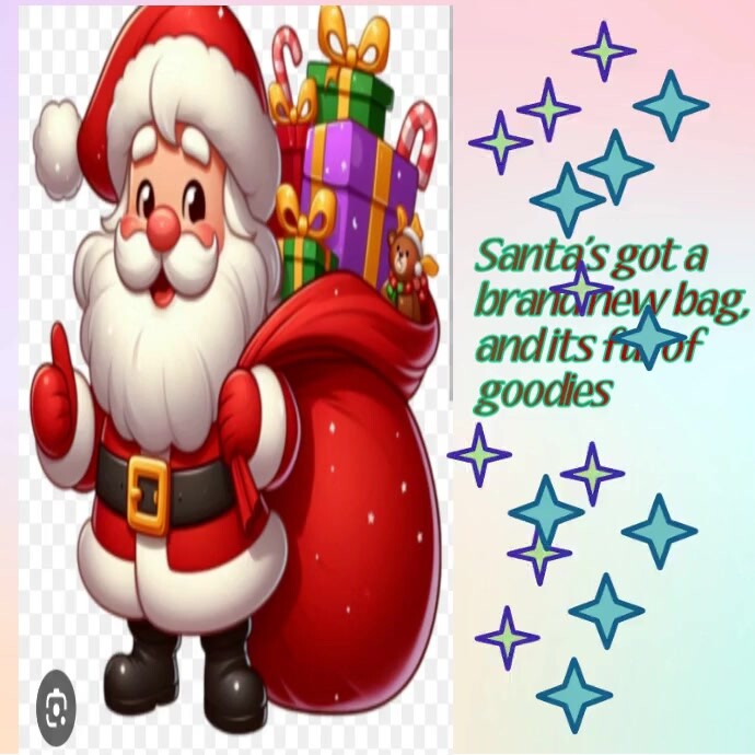 White Illustrative Santa Clause Instagram Post Template | PosterMyWall