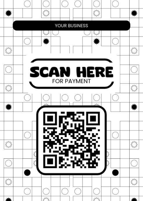 White Illustrative Scan For Free Wifi Qr Code Suitable For Your Shop A6 ...