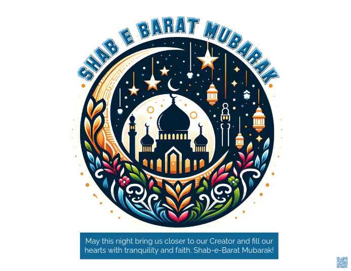 White Illustrative Shab E Barat Flyer (us Letter) Template | PosterMyWall