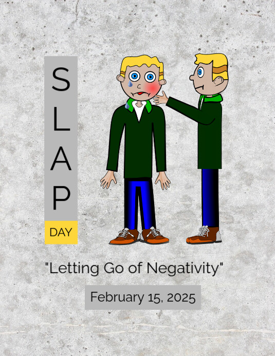 Copy of White Illustrative Slap Day Flyer (us Letter) | PosterMyWall