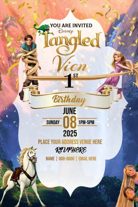 Copy of White Illustrative Tangled Poster | PosterMyWall