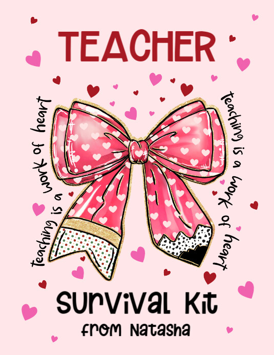 Copy of White Illustrative Teacher Survival Kit Flyer (us Letter ...