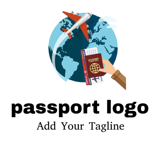 White Travel Logo Logos Template | PosterMyWall