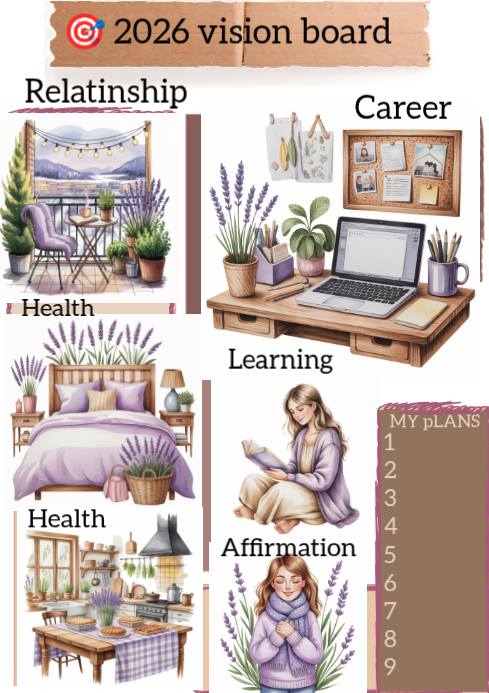 White Illustrative Vision Board Design Template A1 | PosterMyWall