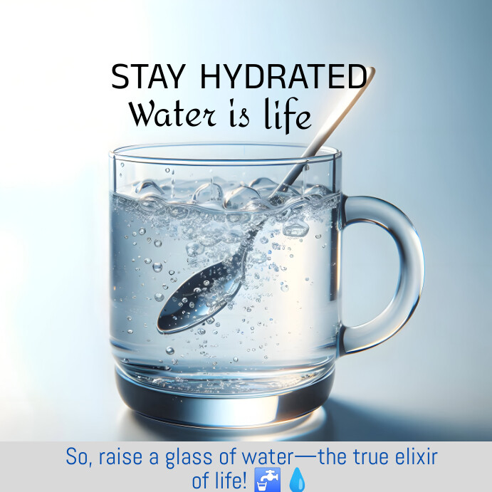 Copy of White Illustrative Water Day Post Instagram | PosterMyWall