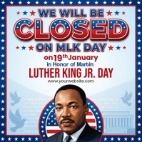 Plantilla de Yellow Illustrative We Will Be Closed On Mlk Day Instagram ...