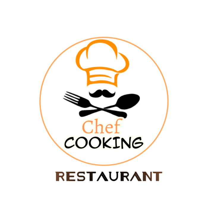 Copy of White Illustrative White Chef Logo Logo | PosterMyWall