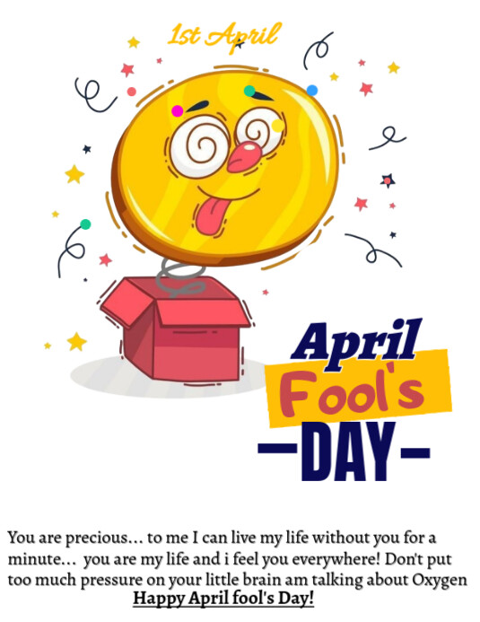 White Illustrative White Maximalist April Fool's Day Social Media Meme ...