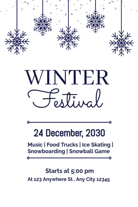 Copy of White Illustrative Winter Festival Poster | PosterMyWall