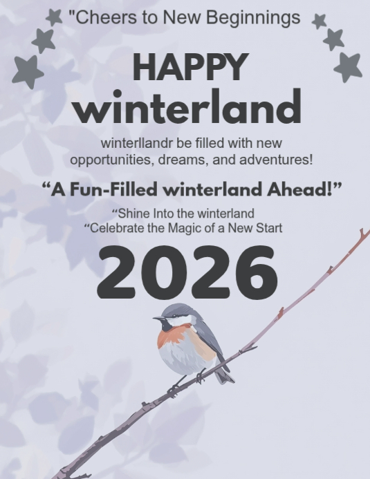 Plantilla de White Illustrative Winterland Flyer (us Letter) | PosterMyWall