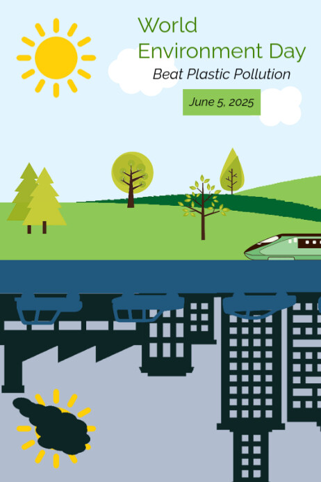 Szablon White Illustrative World Environment Day Poster | PosterMyWall