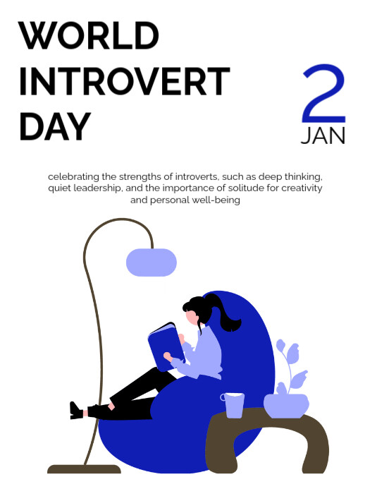 Copy of White Illustrative World Introvert Day Flyer (us Letter ...