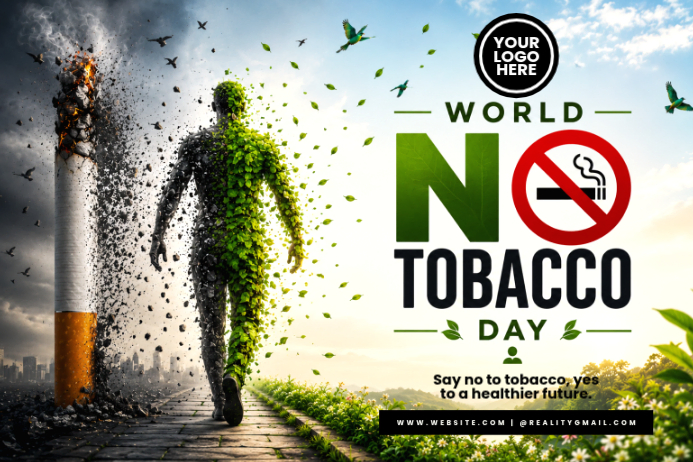 World No Tobacco Day Posters Template | PosterMyWall