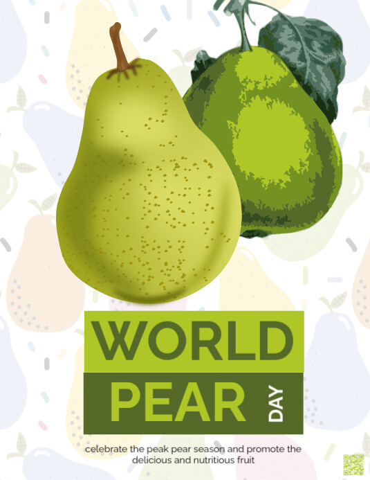 Copy of White Illustrative World Pear Day Flyer (us Letter) | PosterMyWall