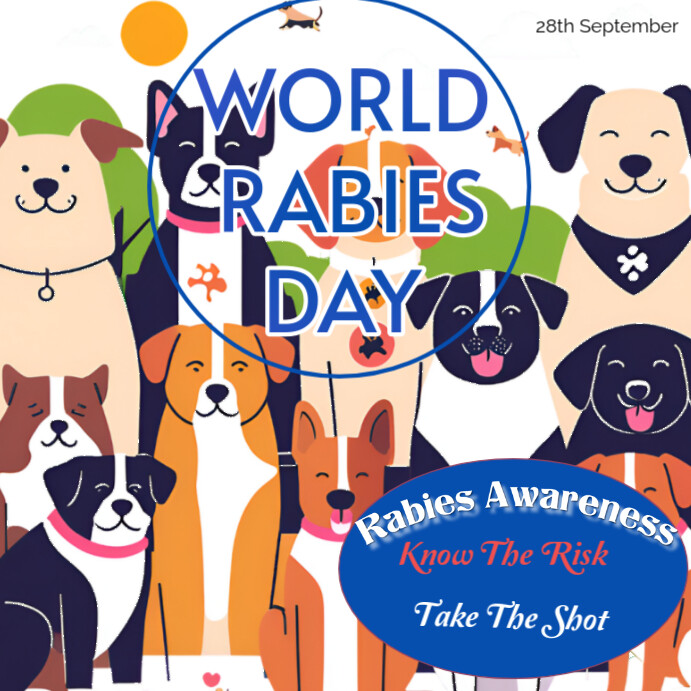 Copy of White Illustrative World Rabies Awareness Day Instagram Post ...