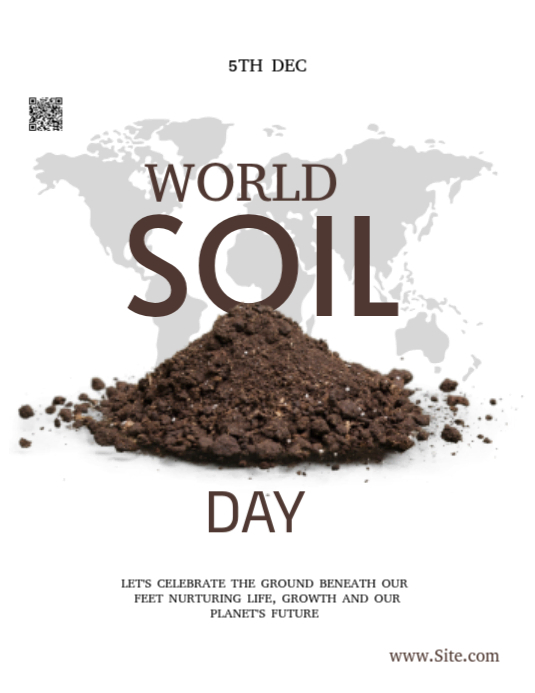 Modèle White Illustrative World Soil Day Celebration Template Flyer (us ...