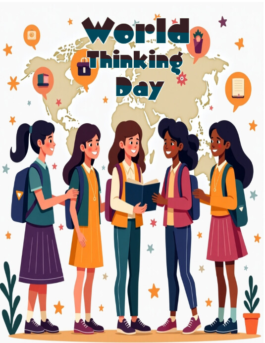 Copy of White Illustrative World Thinking Day Flyer (us Letter ...