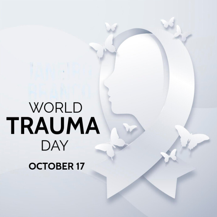 Copy of White Illustrative World Trauma Day Instagram Post | PosterMyWall