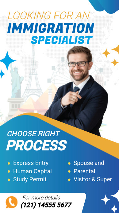 Plantilla de White Immigration Consultant Ad Template What | PosterMyWall