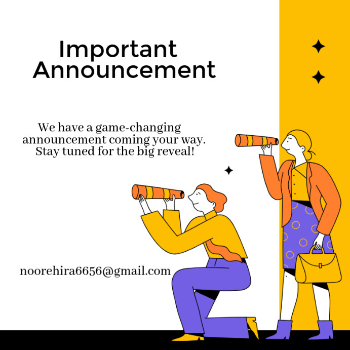 White Important Notice Instagram Post Templat | PosterMyWall