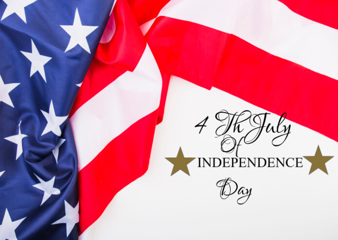 White Independence Day Celebration Postcard Template | PosterMyWall