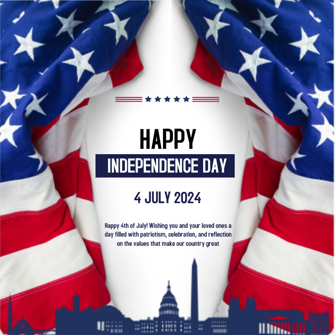 Modèle White Independence Day Instagram Post | PosterMyWall