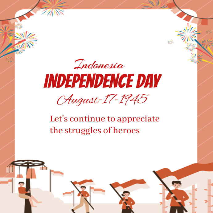 White Indonesia Independence Day Instagram P Template | PosterMyWall