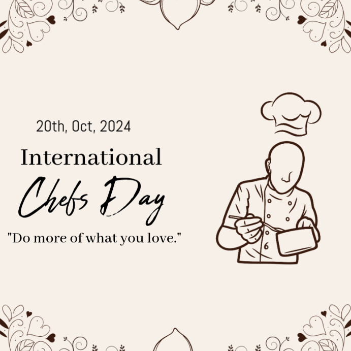 White International Chefs Day Instagram Post Templat | PosterMyWall
