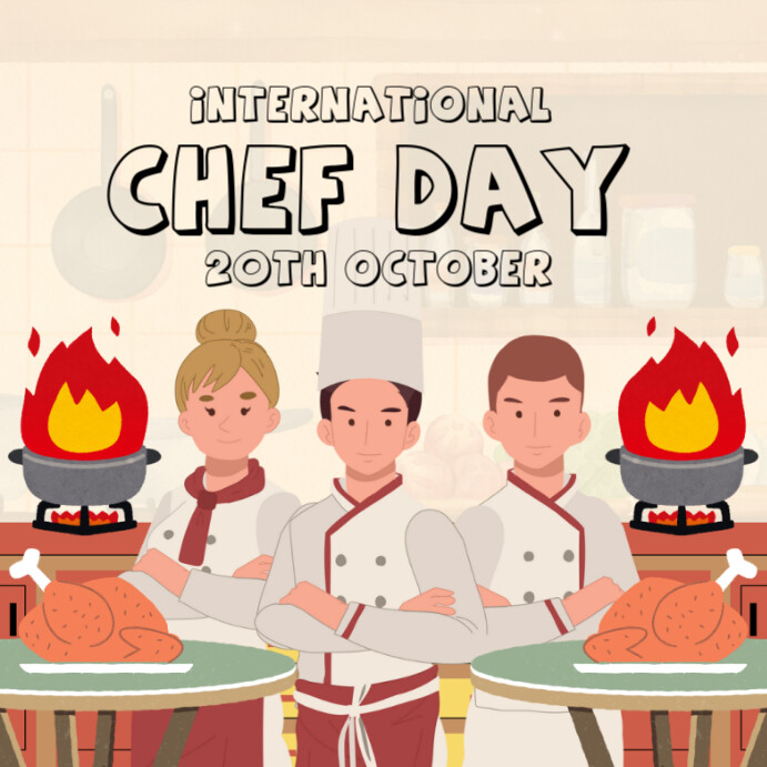 White International Chefs Day Instagram Post Template | PosterMyWall