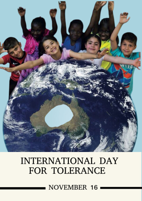 White International Day For Tolerance A4 Template | PosterMyWall