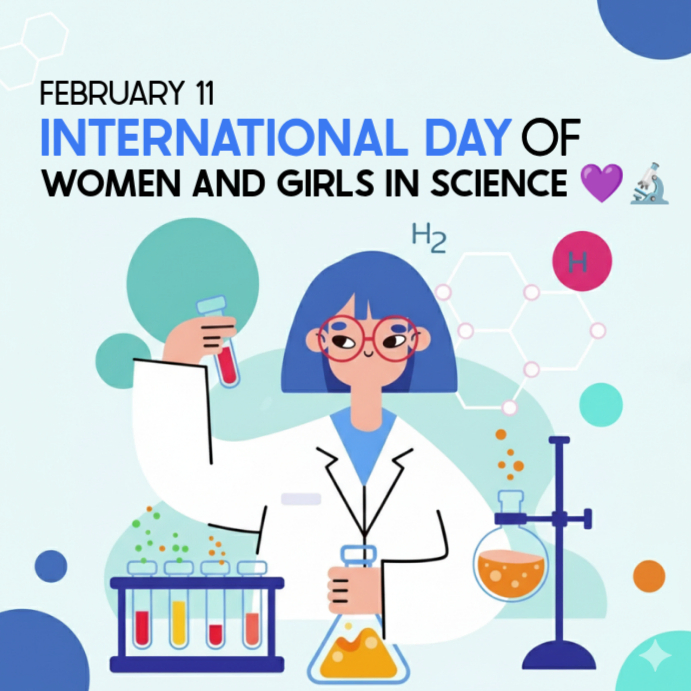 White International Day of Women and Girls in Science Instagram Post ...