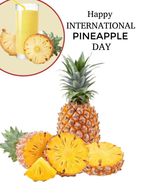 White International Pineapple Day Flyer (us L Template | PosterMyWall
