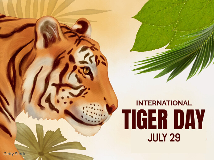White International Tiger Day Yard Sign Template | PosterMyWall