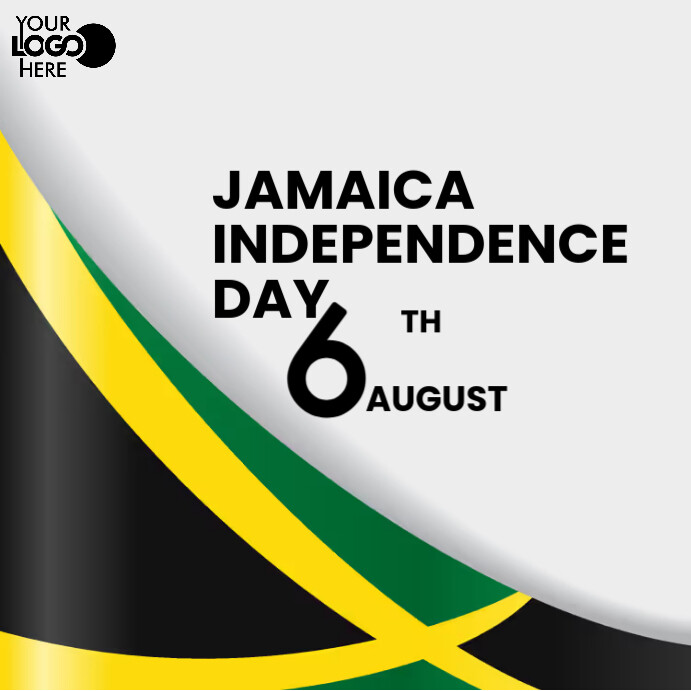 White Jamaica Independence Day Instagram Post Template | PosterMyWall