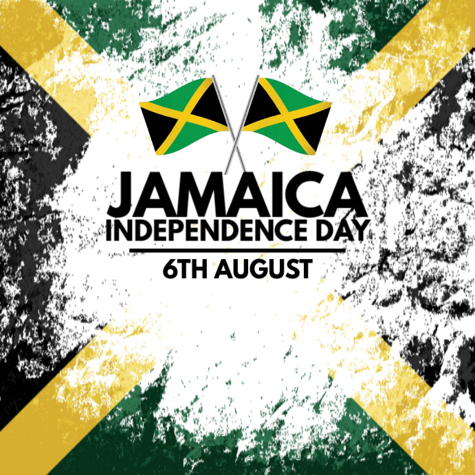 White Jamaica Independence Day Instagram Post Template | PosterMyWall